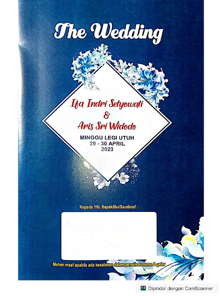 Undangan Pernikahan Ifa & Aris | PDF