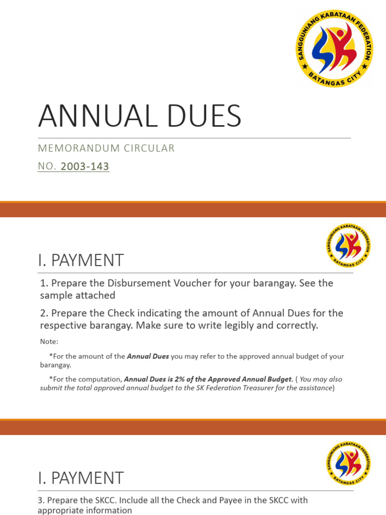 Annual Dues Process | PDF
