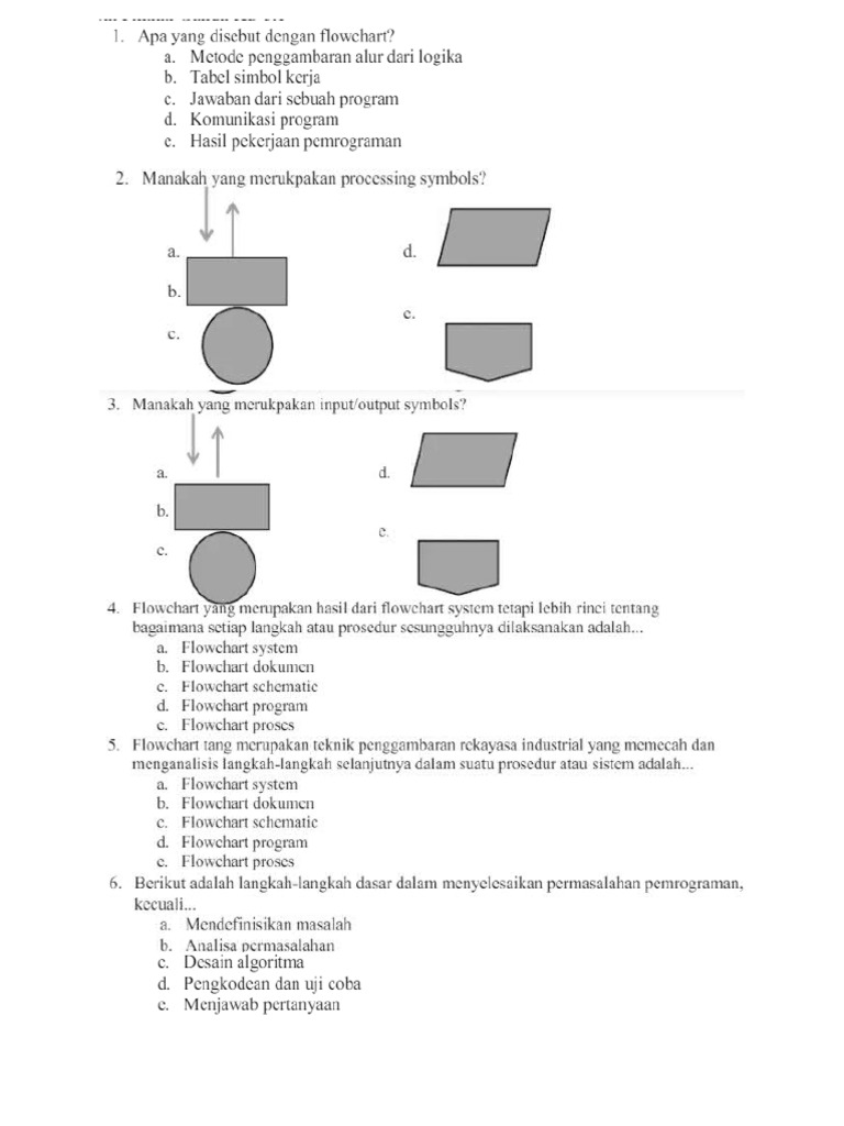 Soal Kisi-Kisi Dasprog | PDF