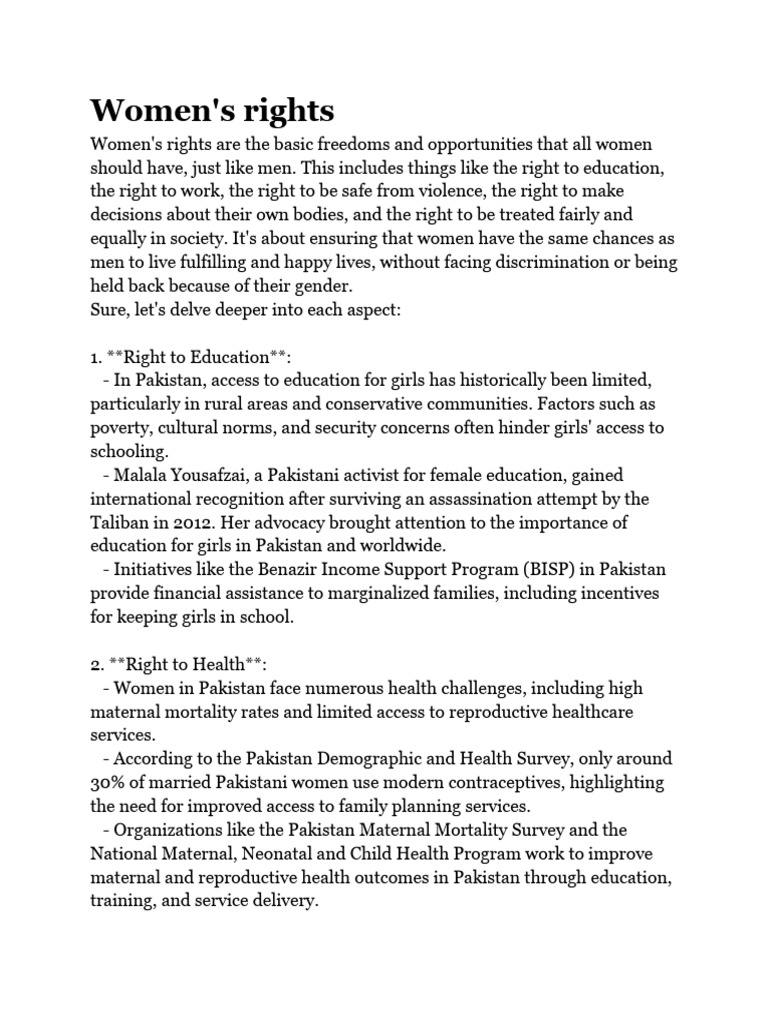 Women's Rights | PDF