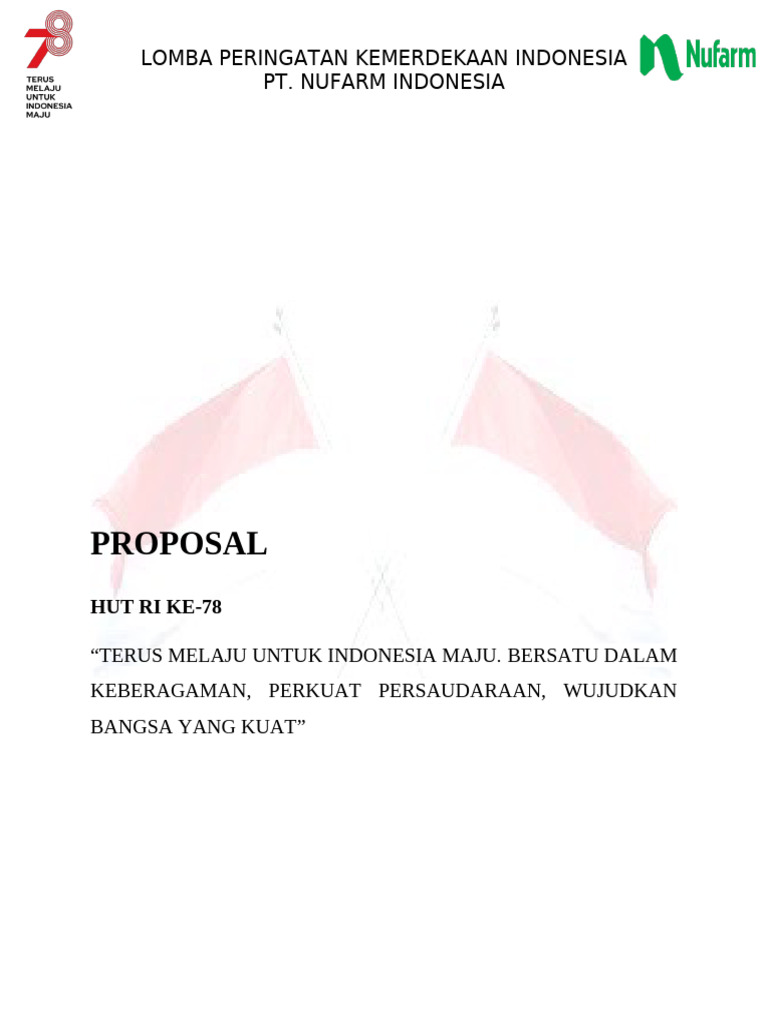 Proposal Lomba Peringatan HUT RI Ke-78 - Rev.3 | PDF