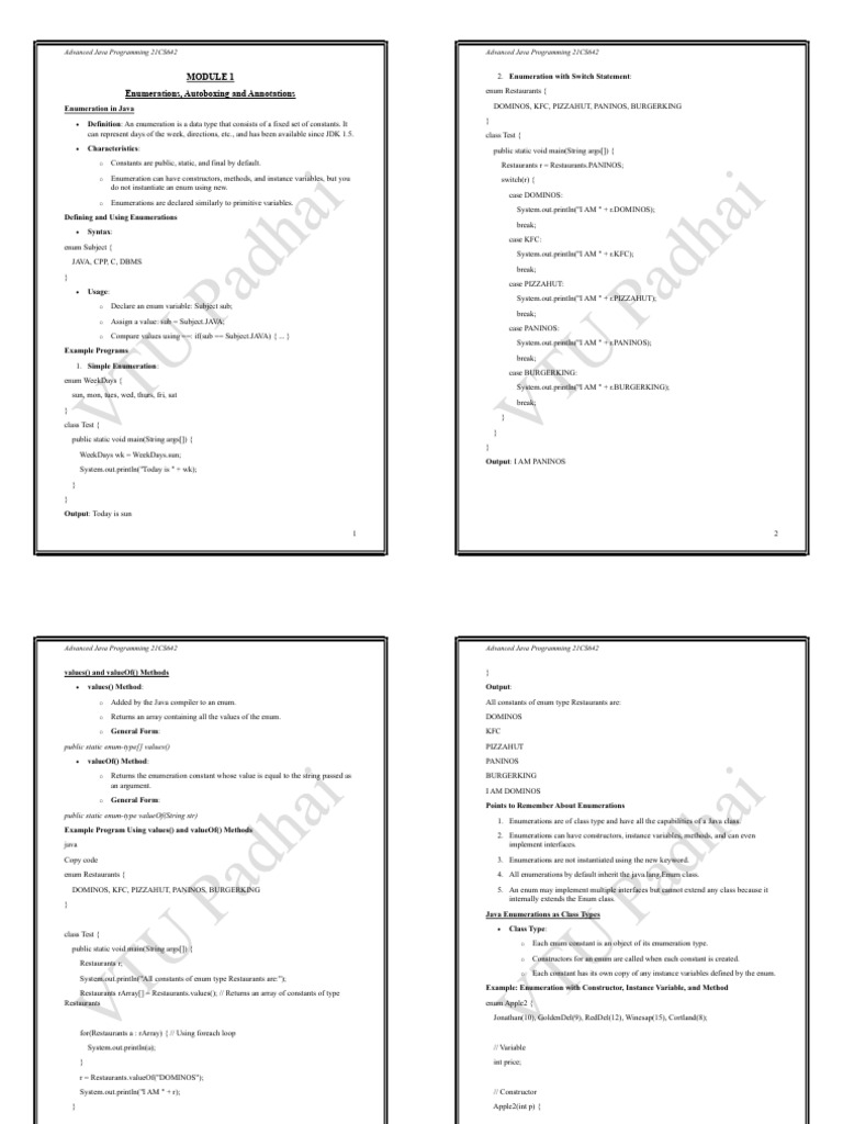 MODULE 1 AJAVA (5 Files Merged) | PDF