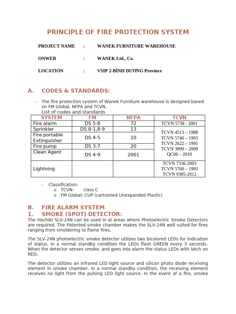 Principle of Fire Protection System | PDF