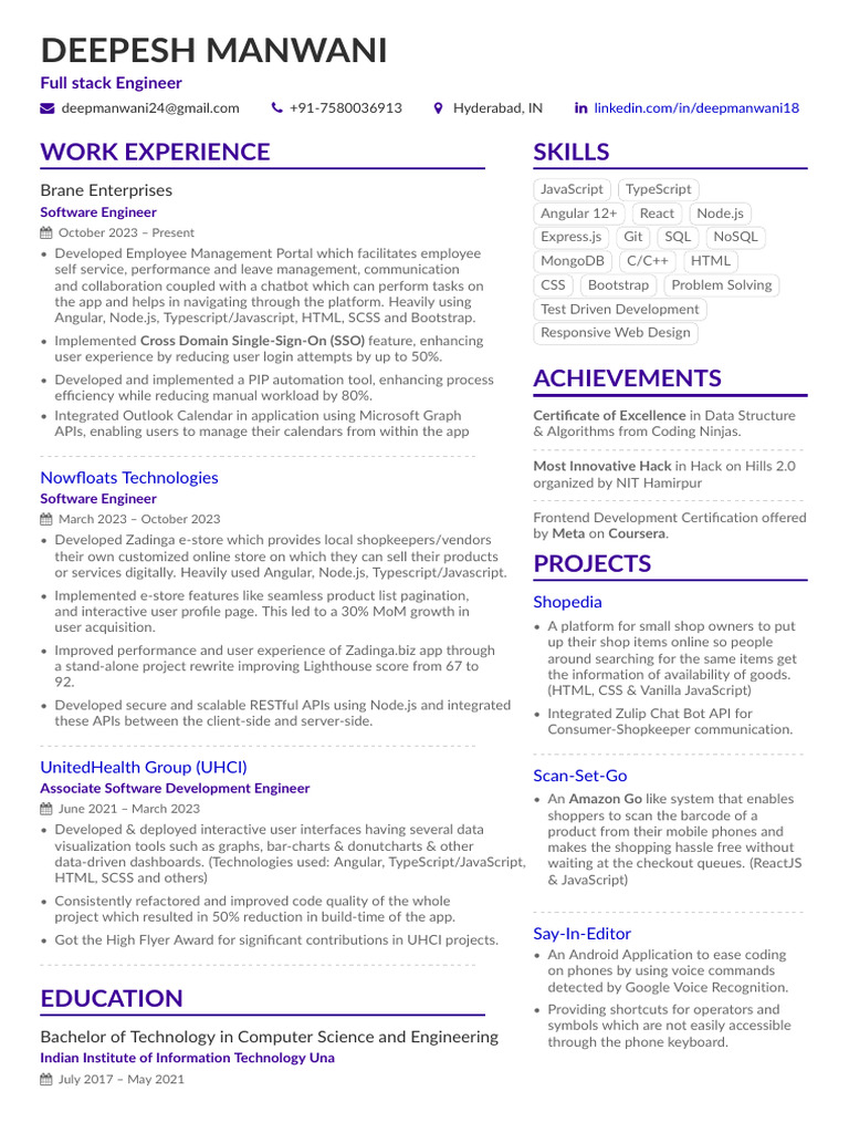 Deepesh Resume | PDF