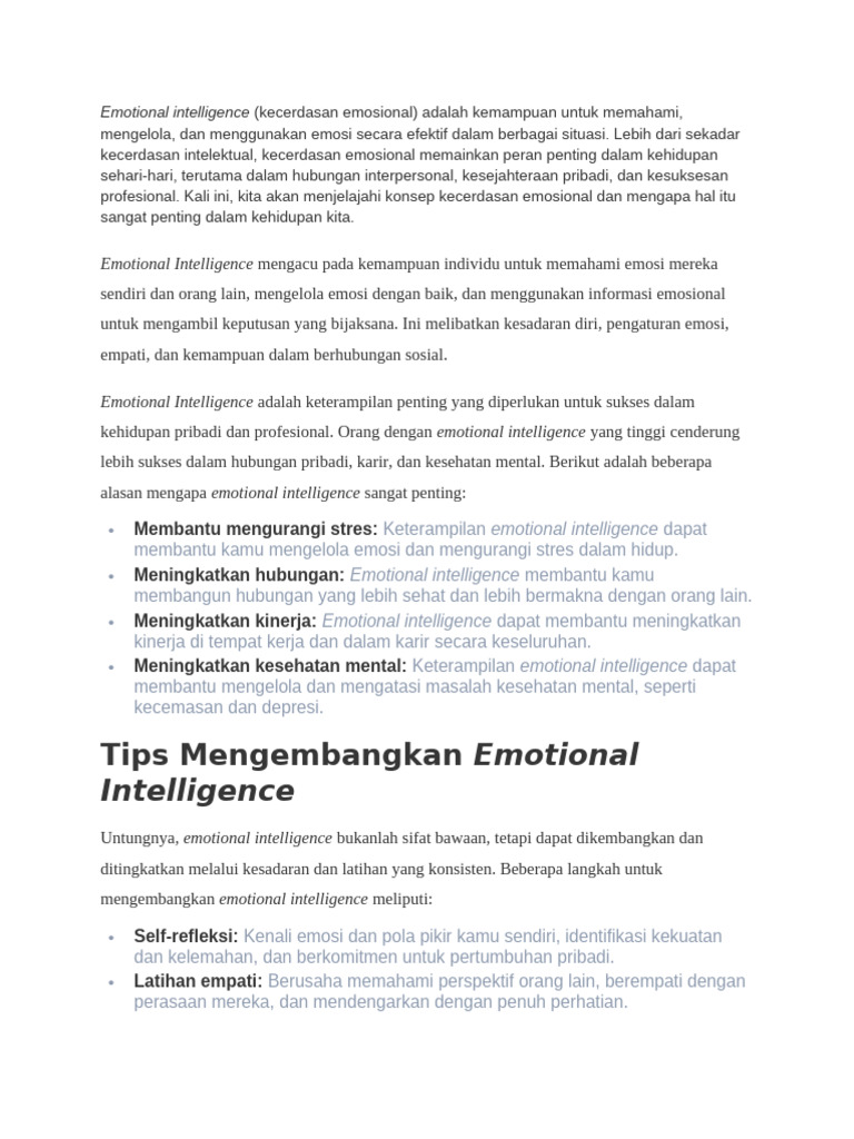 Emotional Intelligence | PDF