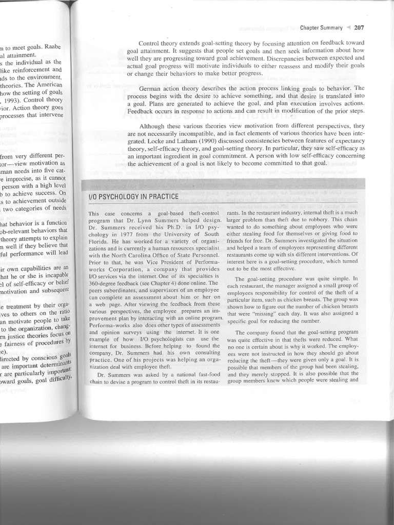 Spector - Application of Motivation Theories - Activity | PDF