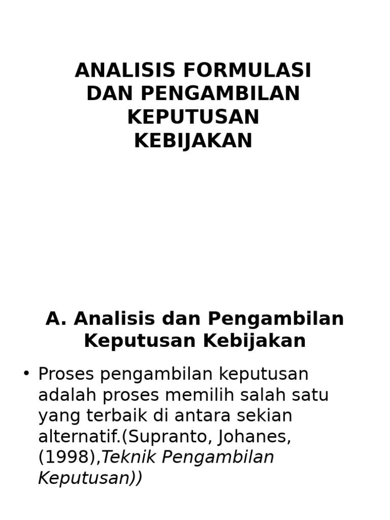 Analisis Formulasi | PDF