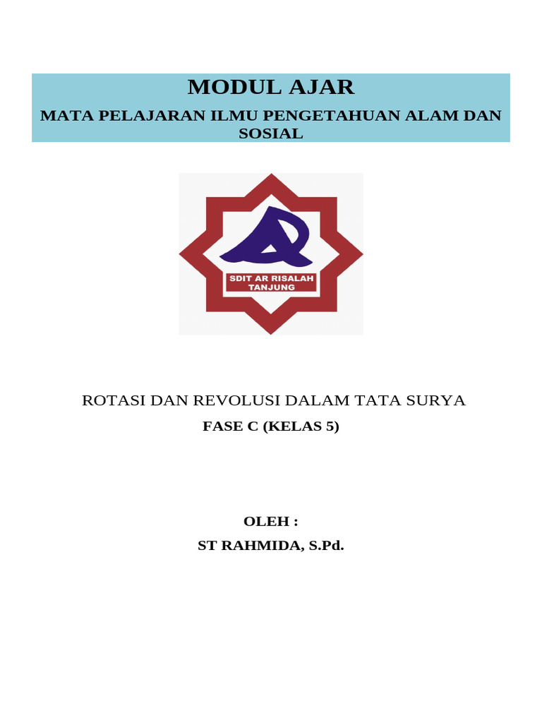 Cover Bab 7 Ipas Modul Ajar | PDF