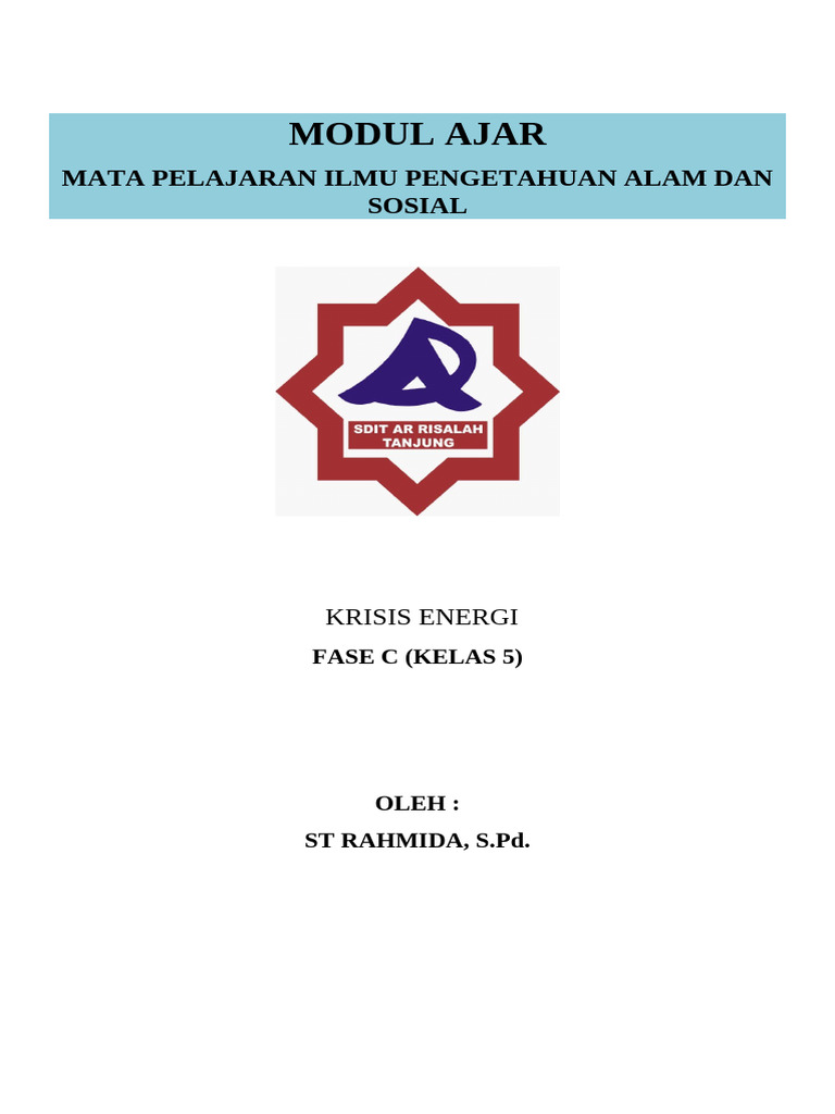 Cover Bab 6 Ipas Modul Ajar | PDF