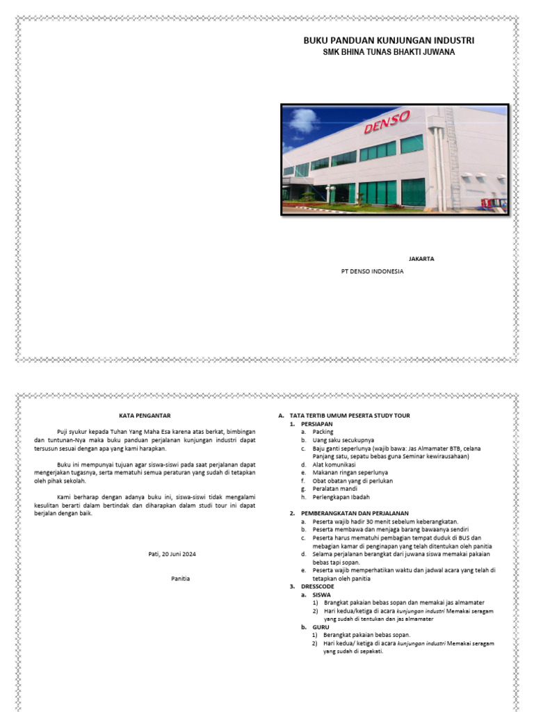 Buku-Panduan-2024 JULI SMK BTB Denso | PDF