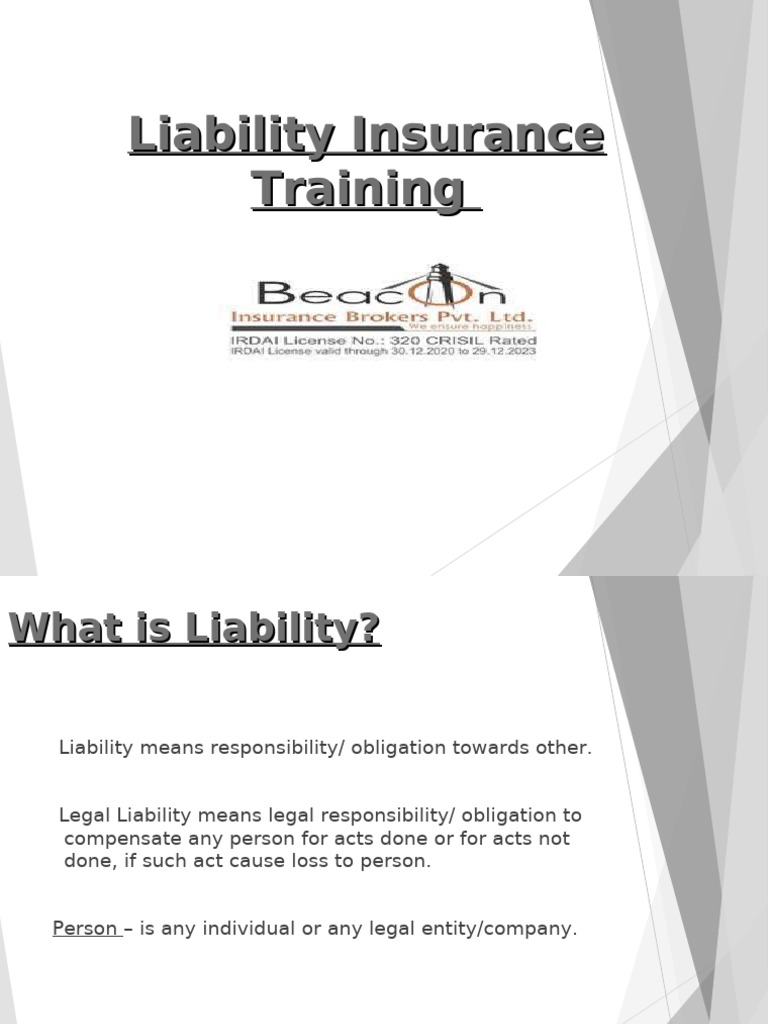 Liability Training | PDF