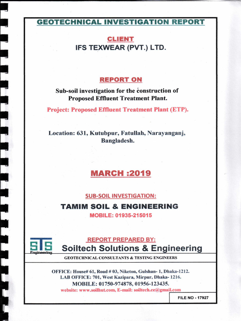 6.0 Soil Test Report | PDF