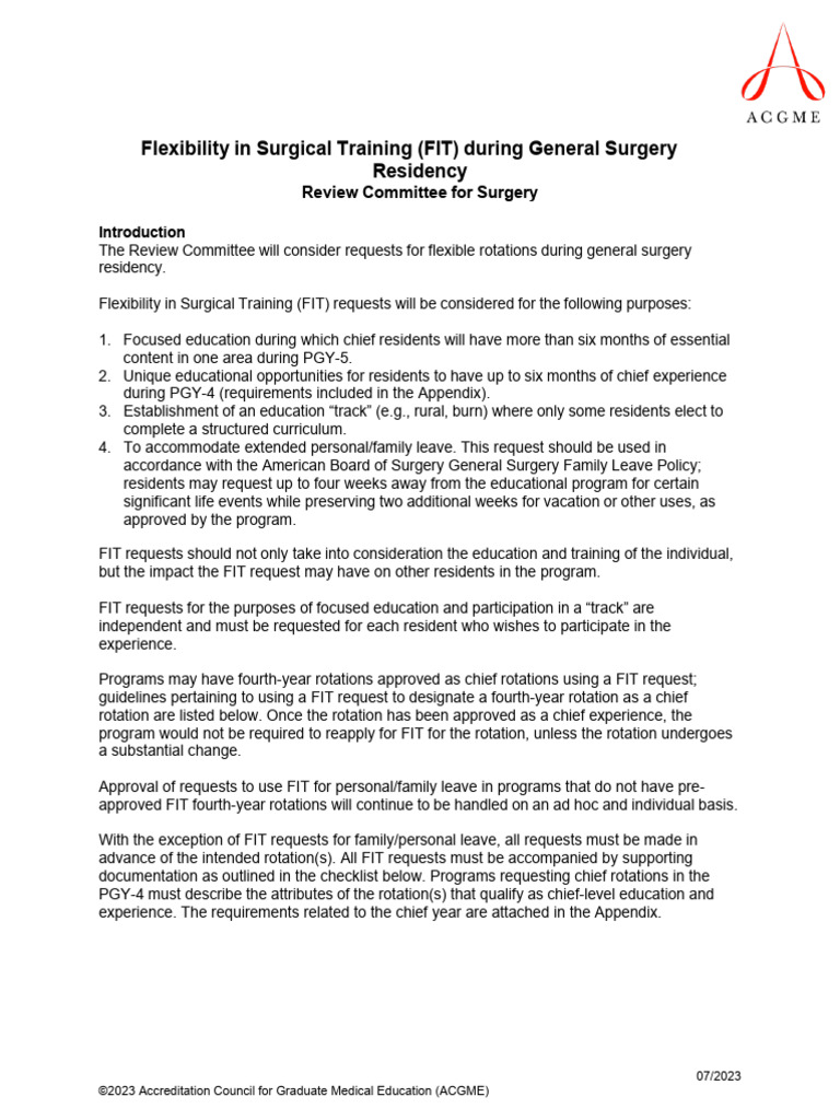 Flexible - Rotations - During - General - Surgery - Residency ...