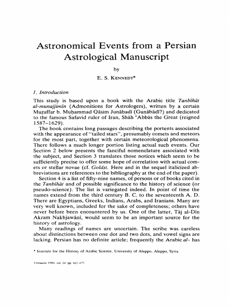 Persian Astrological Manuscript Insights | PDF | Planets In Astrology ...