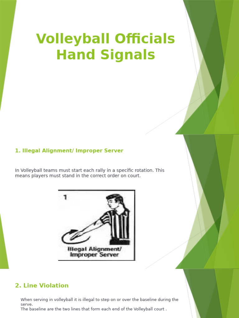 Volleyball Officials Hand Signals | PDF