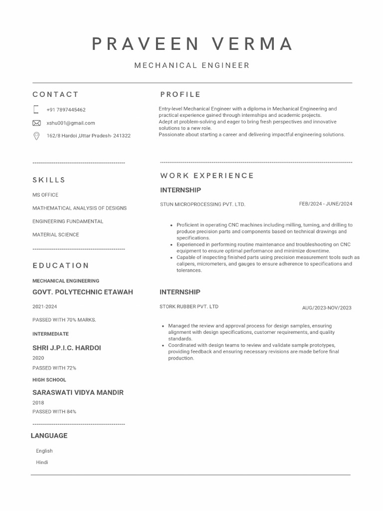 PRAVEEN Resume | PDF