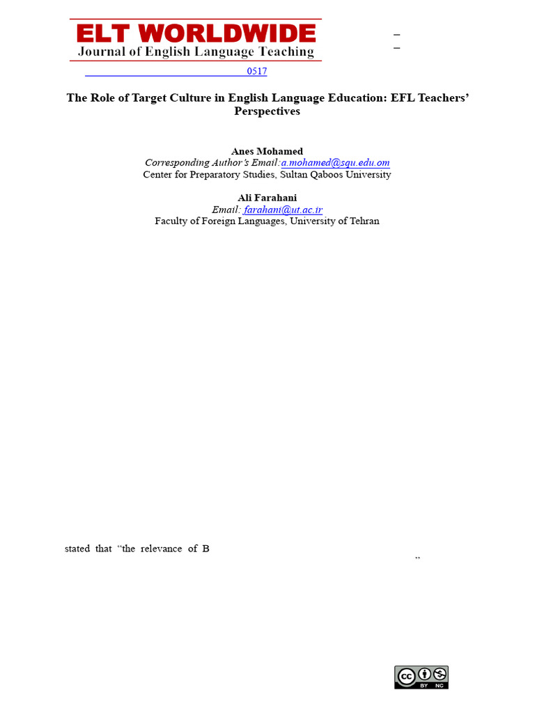 The Role of Target Culture | PDF