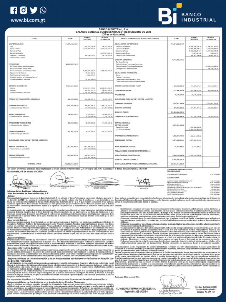 Bi - Nuevo-#1-Balance-Bi-Con-Informe-Dic.-2023 - Publico | PDF
