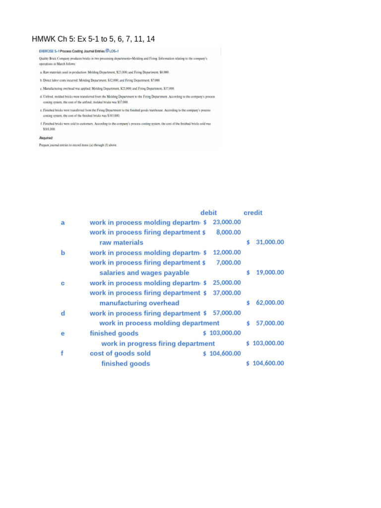 Acc202 - ch5 - HMWK Set - Fatto | PDF