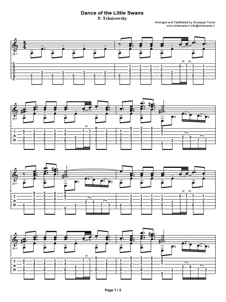 Dance of The Little Swans (Tab) | PDF