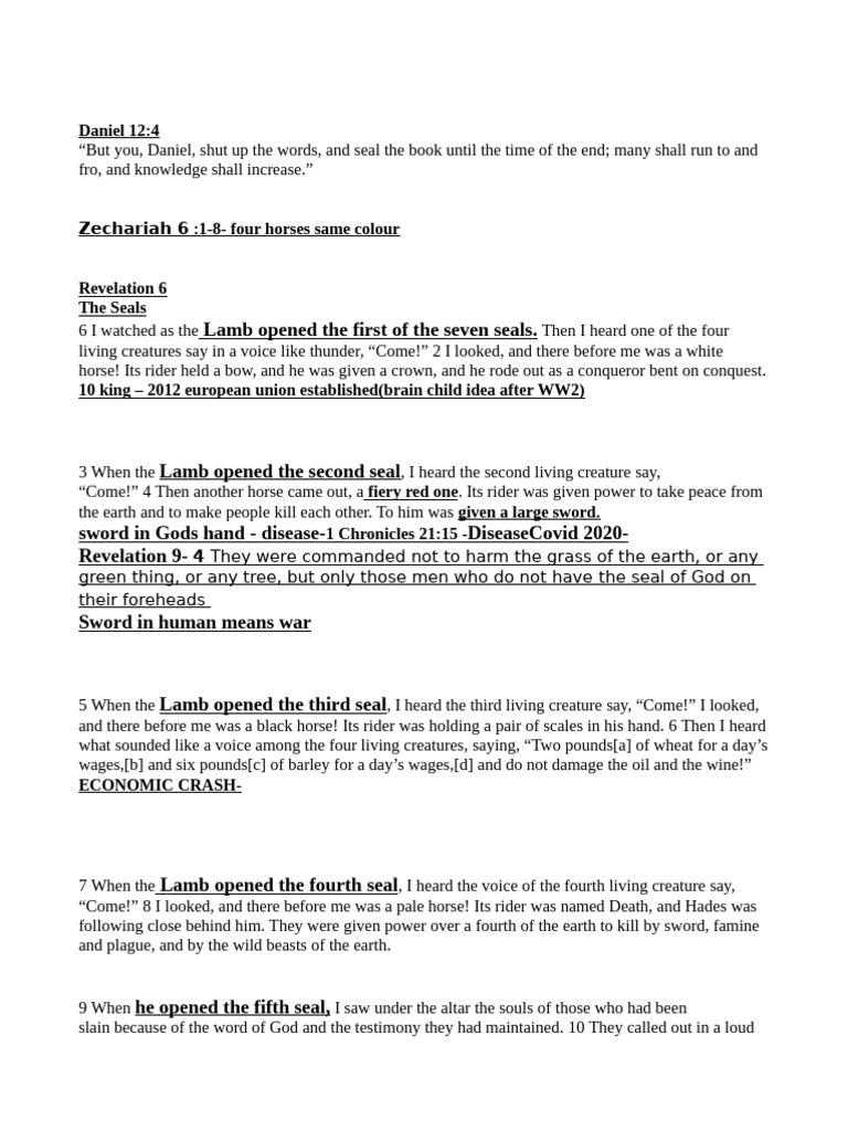 7 Seals of Revelation | PDF