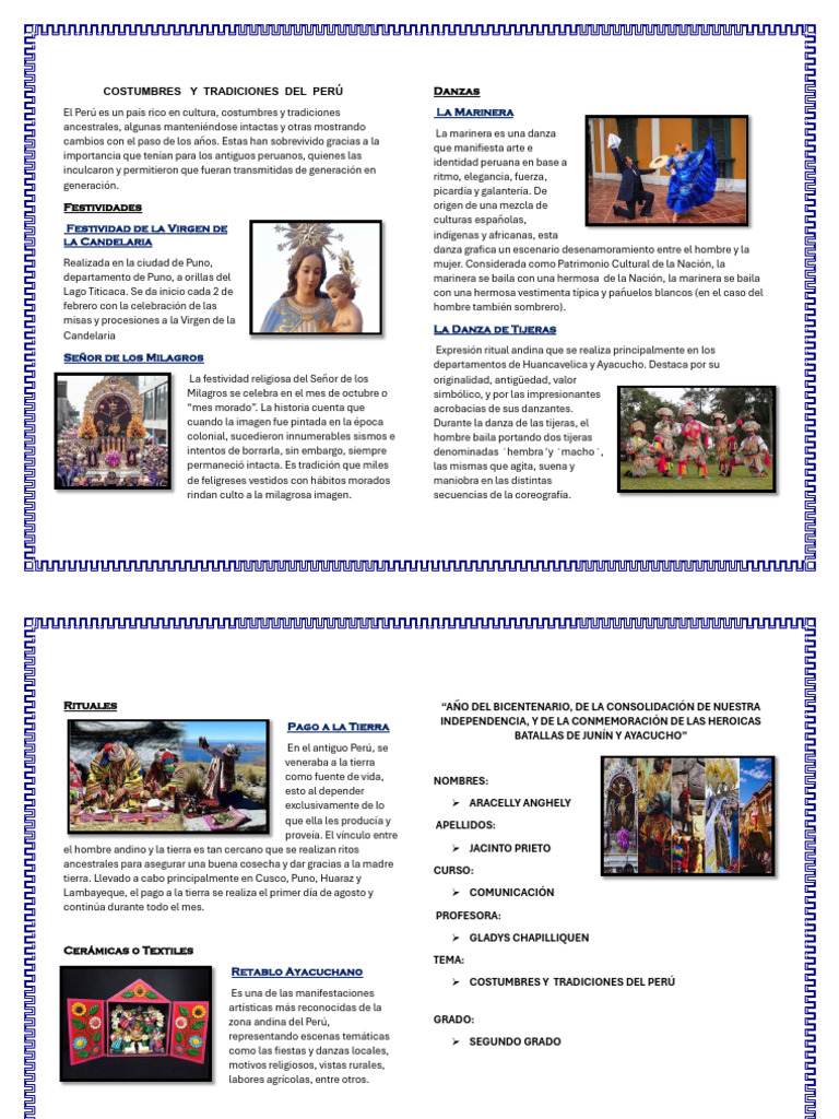 Costumbres y Tradiciones Del Perú | PDF