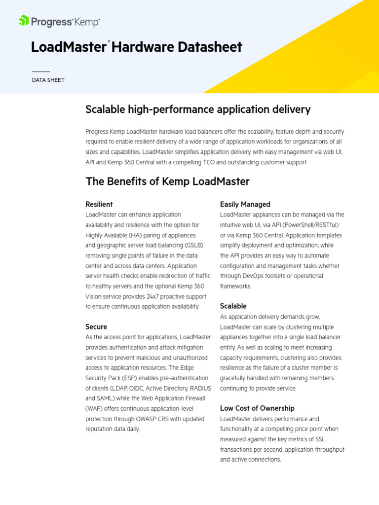 Kemp Loadmaster | PDF