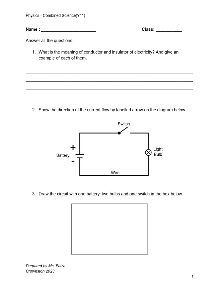 Test - Electrical Quantities | PDF