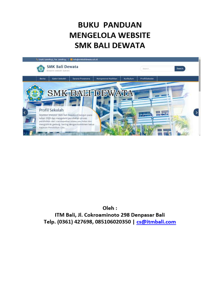 Manual Book SMK Bali Dewata | PDF