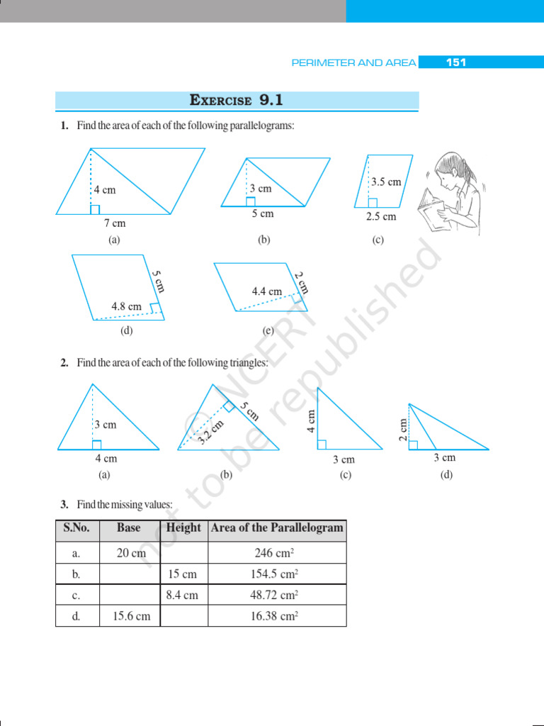 Area Perimeter Parallelogram Triangle | PDF