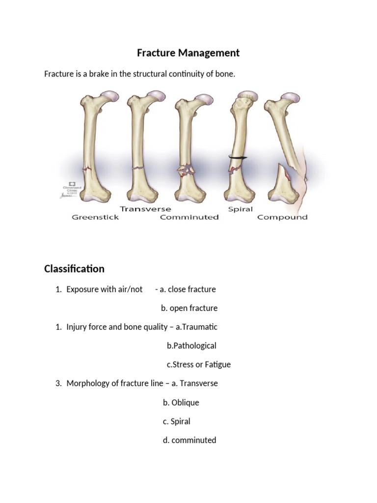 Fracture Management | PDF