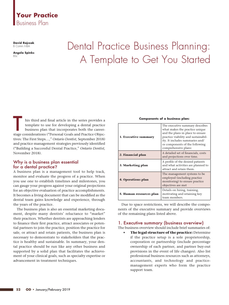 Sample Dental Clinic Business Plan | PDF | Performance Indicator ...
