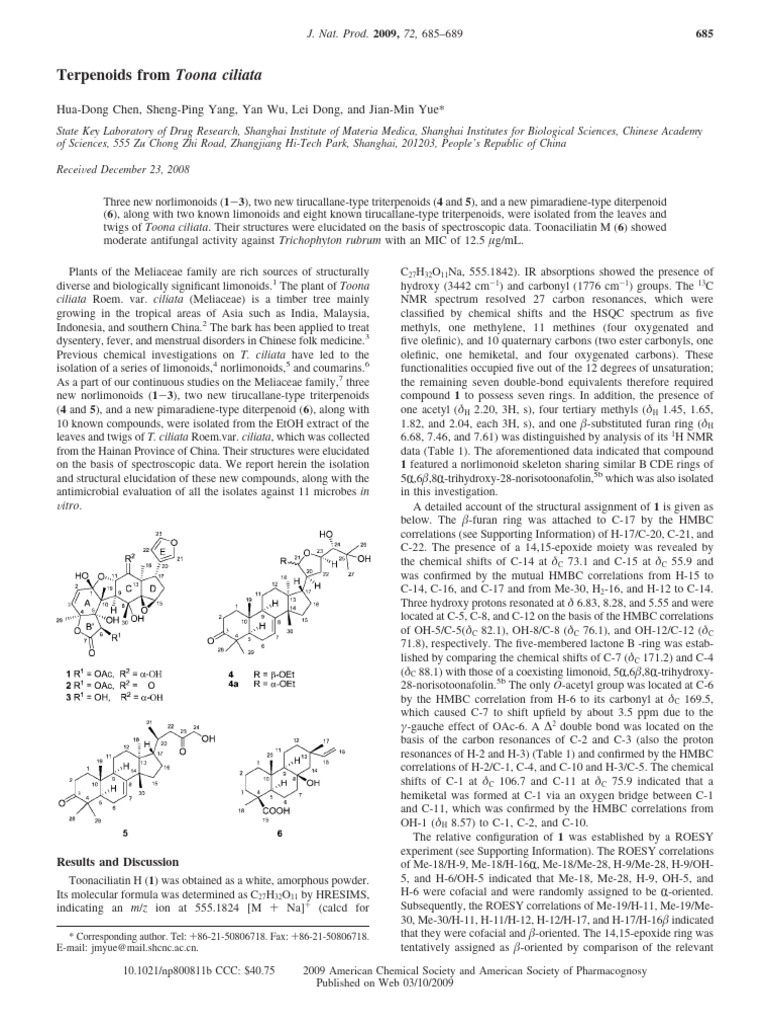 Chen 2009 | PDF | Two Dimensional Nuclear Magnetic Resonance Spectroscopy | Science & Mathematics