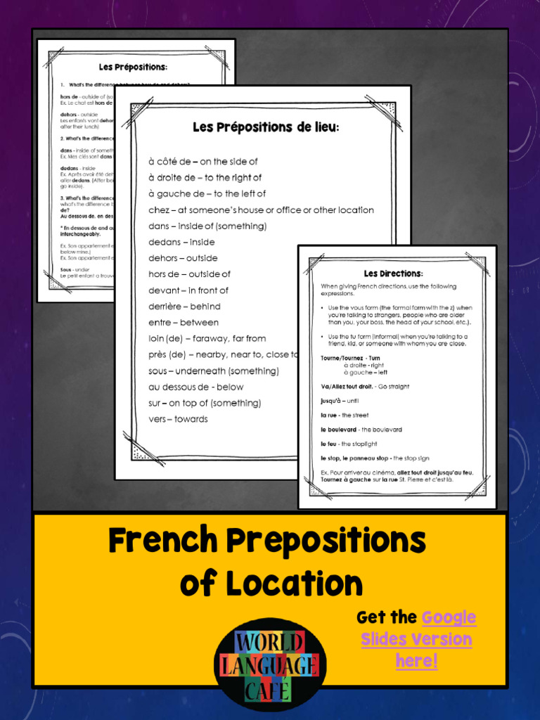 Fr. Prep. Handout | PDF