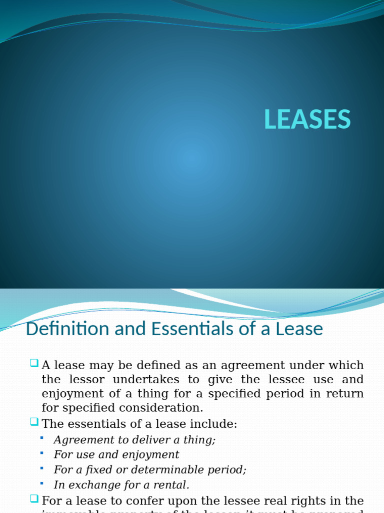 Leases | PDF