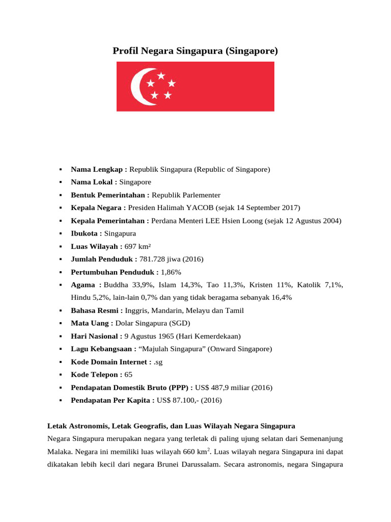 Profil Negara Singapura | PDF