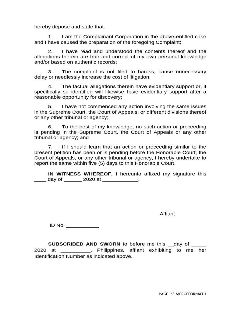 Hereby Depose and State That | PDF | Business | Law