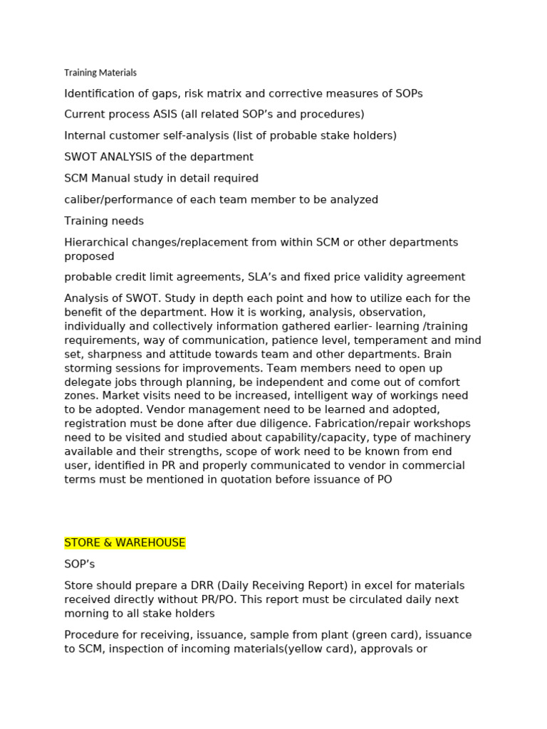 Training Materials | PDF