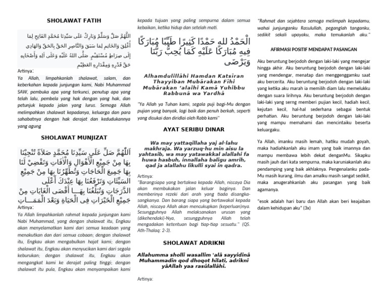 Sholawat Fatih | PDF
