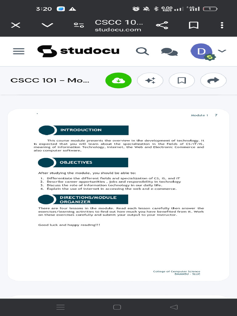 CSCC 101 Part 1 | PDF