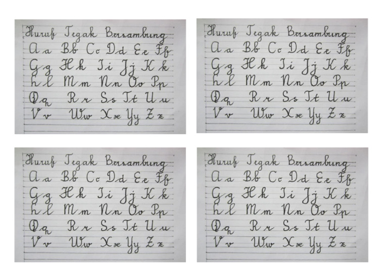 Huruf Tegak Bersambung. | PDF