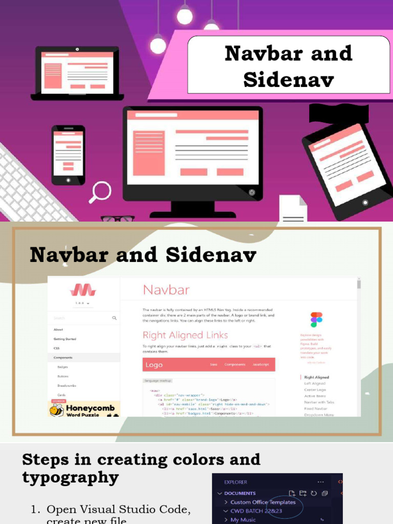 CWD Navbar and Sidenav | PDF