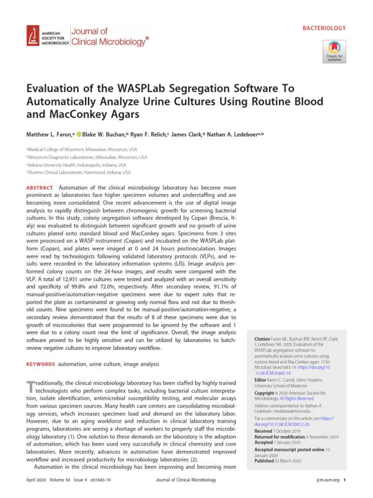 Faron Et Al 2020 Evaluation of The Wasplab Segregation Software To ...
