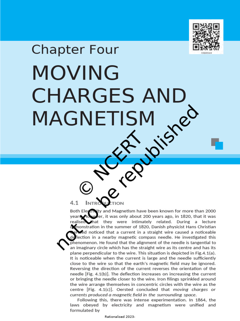 PHYSICS-MOVING CHARGES AND MAG-word | PDF