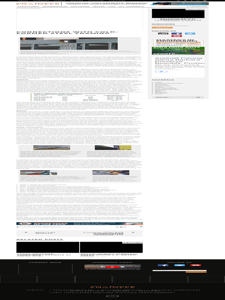 Connections With Cold - Formed Steel Framing | PDF