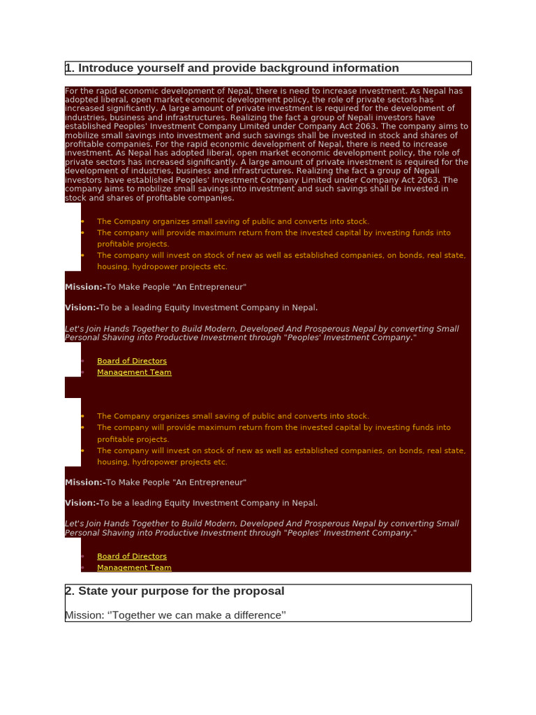 Proposal Sample | PDF