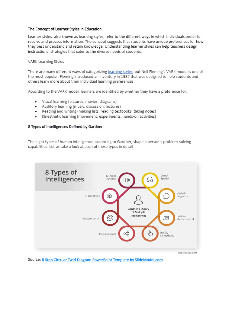 Learner Styles in Education | PDF | Learning Styles | Learning