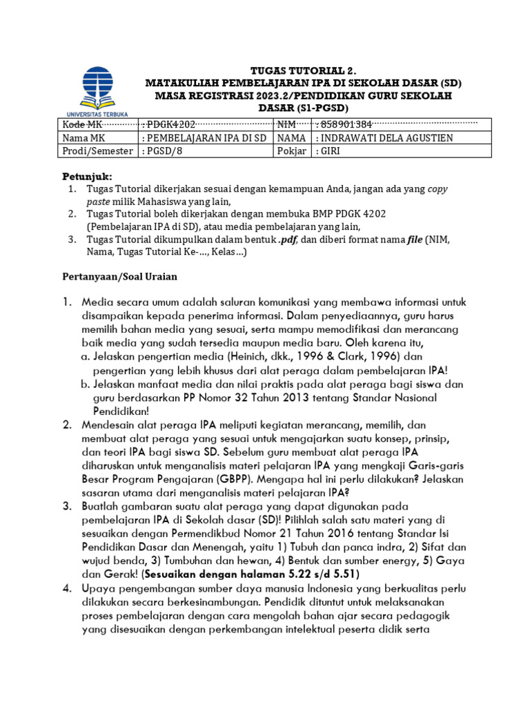 TT2 - Indrawati Dela Agustien - 858901384 | PDF