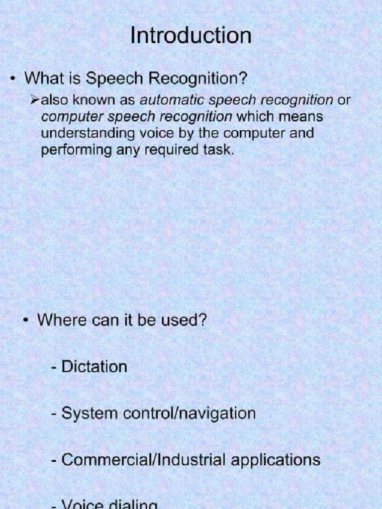 Unit-4 Speech Recognition | PDF