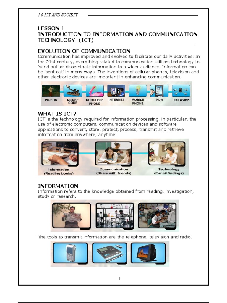 La1 Ict Topic 1 Ict and Society | PDF